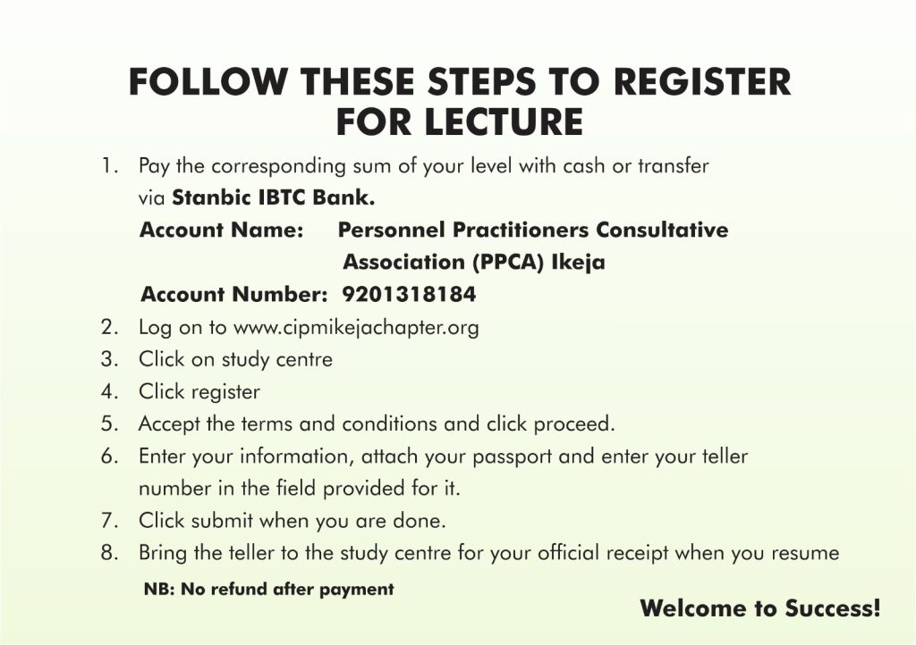 Study Centre | CIPM IKEJA CHAPTER, Lagos Branch